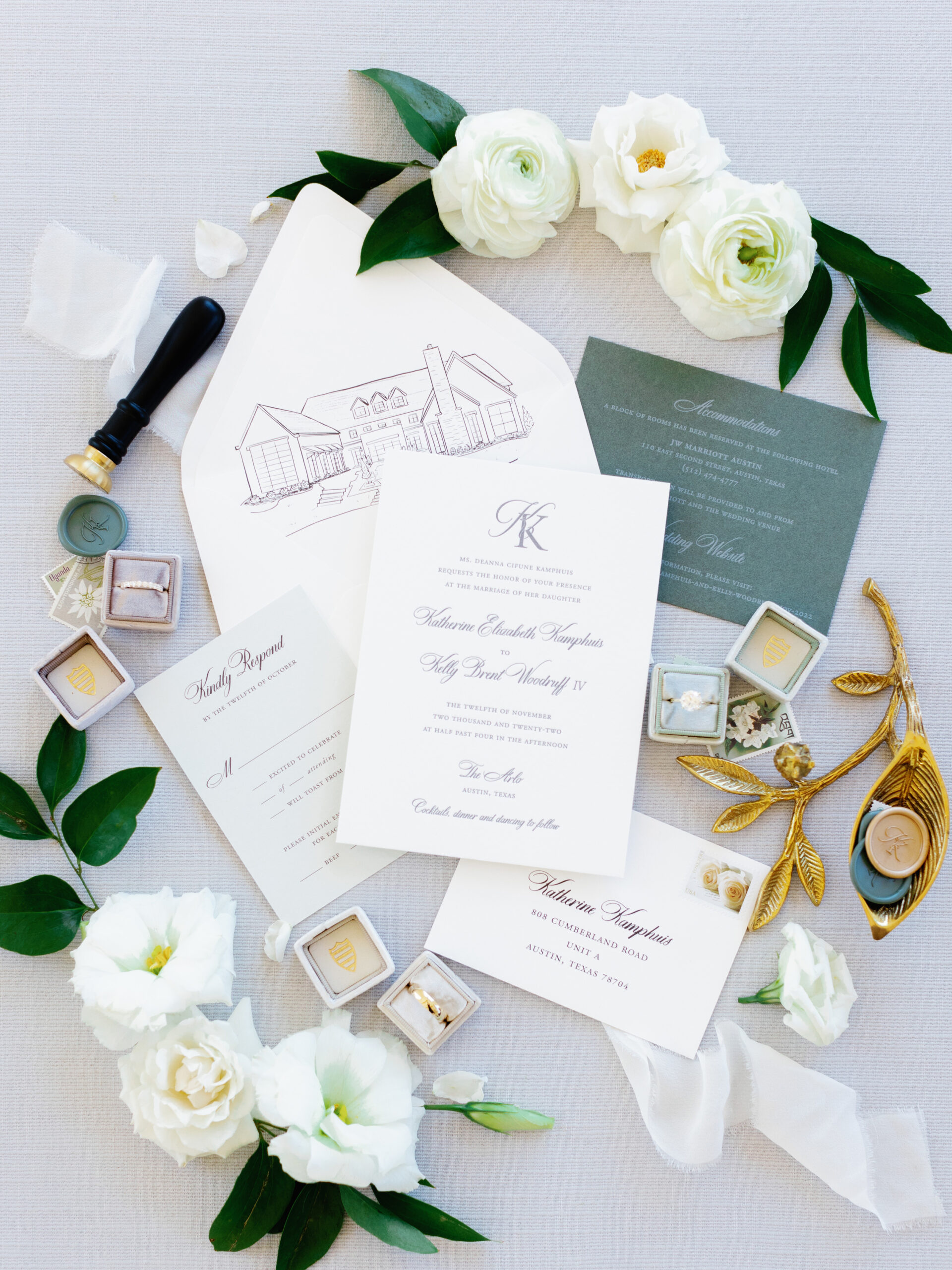 Wedding flat lay details explained - Showit Blog